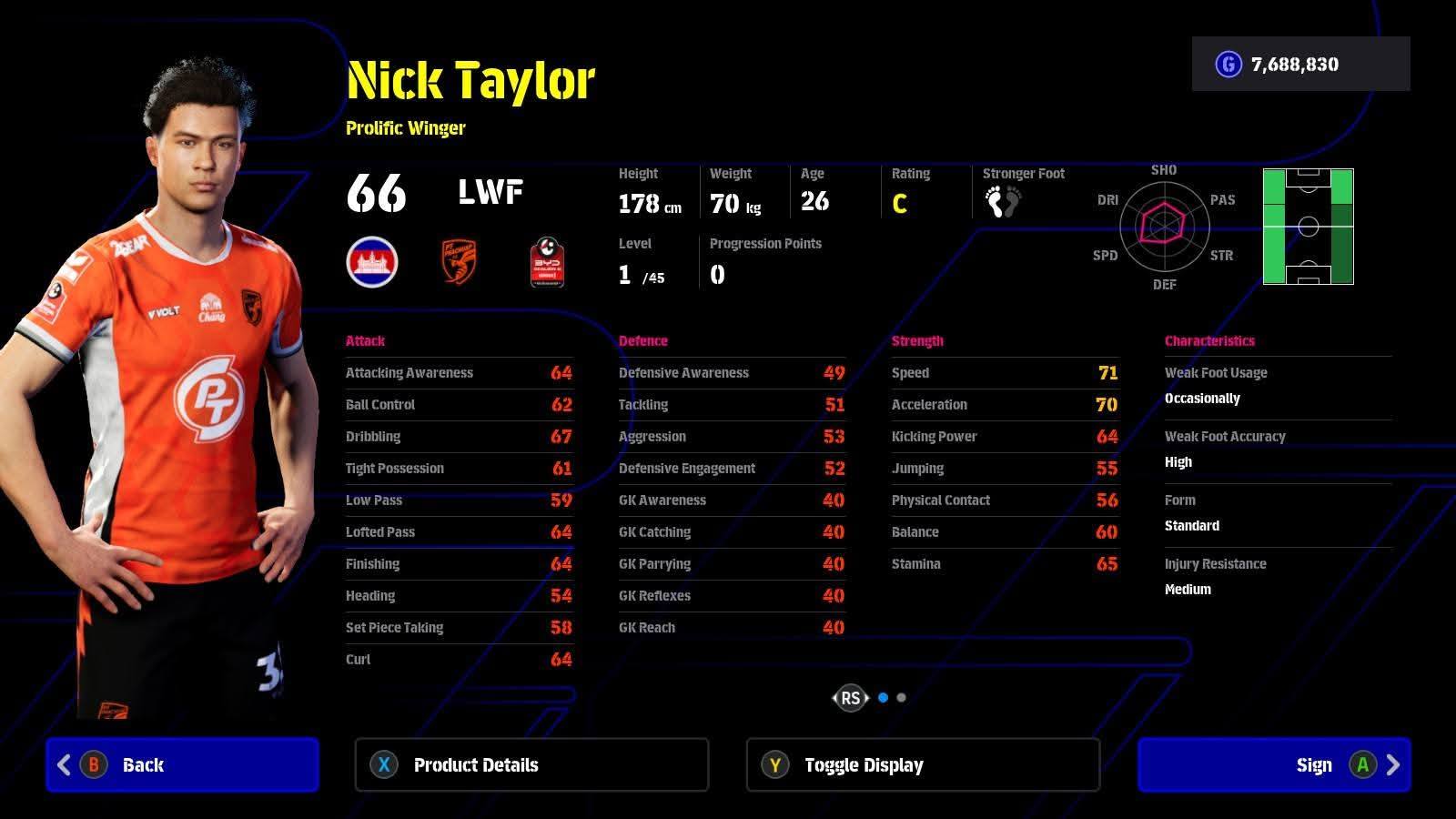 ស្វាមីរបស់ រ៉ាប៊ី កីឡាករ Nick Taylor មានវត្តមានក្នុងហ្គេមបាល់ទាត់ EFootball